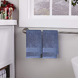 LRUUIDDE Bathroom Hand Towels 2 Set,Cotton Hand Towel for Bath, Hand, Face, Kitchen, Super Soft, Highly Absorbent, Machine Washable, Size 14" x 30" (Blue)…