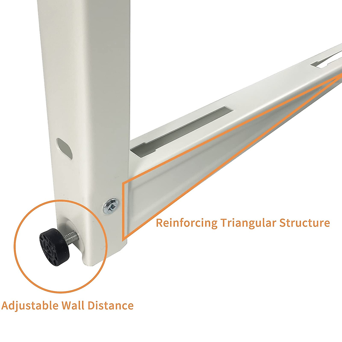 Mini Split Air Conditioner Bracket , Outdoor Wall Mounting Bracket for Ductless Mini Split Air Conditioner Heat Pump Systems, Universal,7000-18000 Btu AC Units, Heavy Duty Support up to 265 LBS