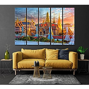 Temple of the Emerald Buddha Bangkok Thailand Canvas Print 1 Panel / 36x24 inches