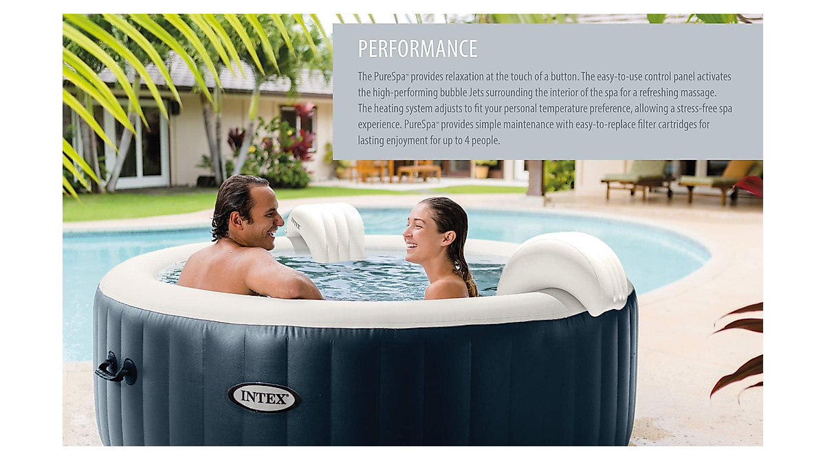 Intex PureSpa Plus 6-Person Inflatable Hot Tub with Bubble Jets