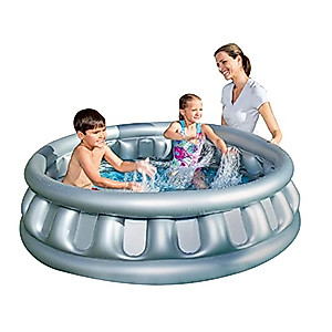 Round Blow up Pool - UFO Shape Inflatable Thicken Kid Pool - Family Blow Up Kid Pool Full-Sized Play Center for Kids Children, Backyard Garden Outdoor Summer Die