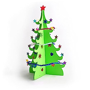 Garneck 4pcs Mini Christmas Pine Tree Mini Desk Felt Christmas Craft Xmas Craft Supplies DIY Christmas Ornament DIY Material Set Christmas Tree Self Made Decorate Desk Christmas Tree