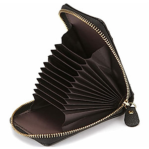 qqee Wallet Credit Card Wallet Zipper Small Wallet RFID Blocking Wallet Both Men and Women Can Use