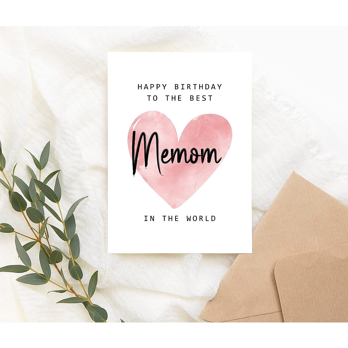 Happy Birthday To The Best Memom In The World Card - Memom Birthday Card - Memom Card - Mother's Day Gift - Happy Birthday Card Happy Birthday Mom