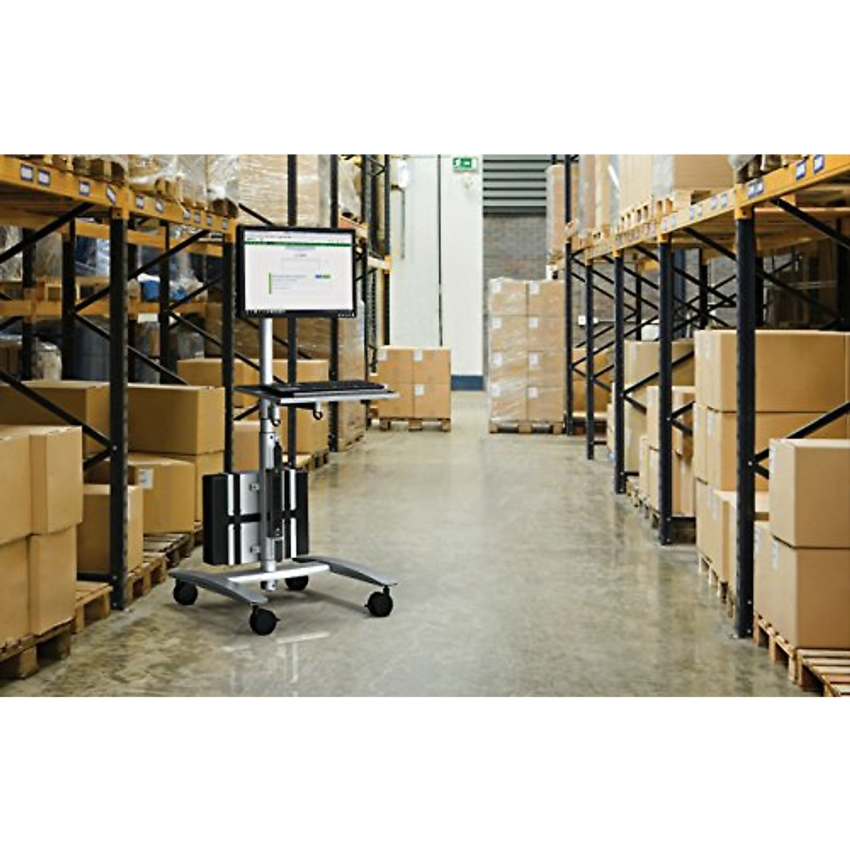 Balt 27614 Beta Sit Stand Mobile Workstation Cart, 67" H x 32" W x 33" D