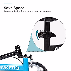 ELENKER Steerable Knee Walker with 10" Front Wheels Deluxe Medical Scooter for Foot Injuries Compact Crutches Alternative Blue