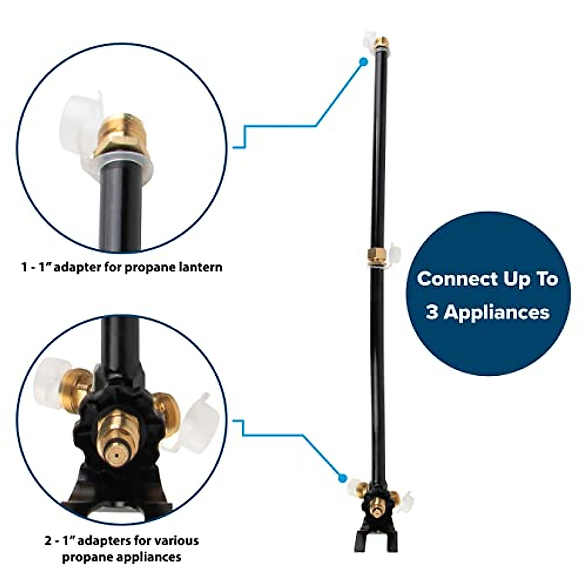 Camco 51096 Propane Distribution Post with Storage Bag, Black