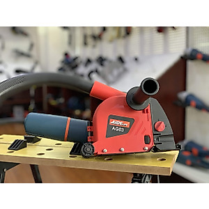 Aidelife Angle Grinder Dust Collection Attachment for Double-Cut Saw,Wall Chaser Dust Shroud 5 inch