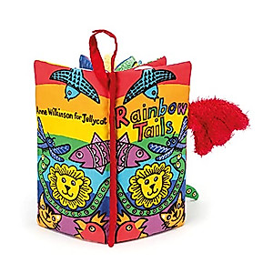 Jellycat Rainbow Tails: A Soft Activity Baby Book Children's Book | Baby Gift