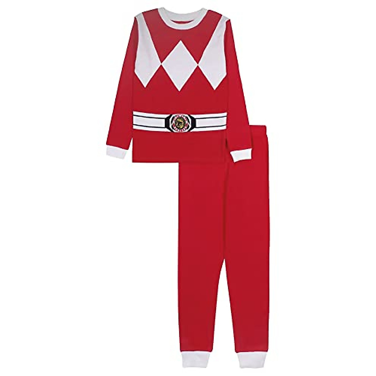 Power Rangers Boys’ Red Ranger 2-Piece Snug-Fit Cotton Pajamas Set, RED POWER, 4