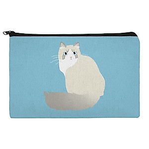 Ragdoll Cat Pencil Pen Organizer Zipper Pouch Case