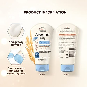 Aveeno Baby Eczema Therapy Moisturizing Cream, Natural Colloidal Oatmeal & Vitamin B5, Baby Eczema Cream for Dry, Itchy, Irritated Skin Due to Eczema, Paraben- & Steroid-Free, 5 fl. oz