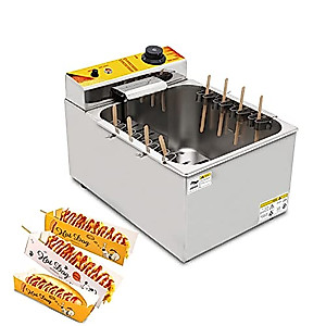Koalalko Commercial Korean Cheese Hot Dog Fryer 8 Hooks Catering Equipment Corn Dog Electric Deep Fryers Making Machine
