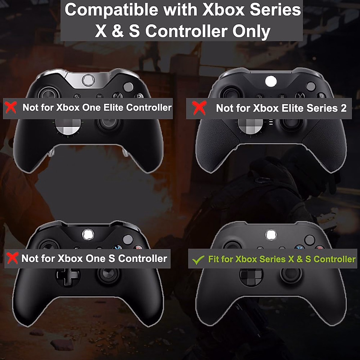 Ikpek 2 Pack Bumpers Replacement LB RB Button for Xbox Series X/S Controllers, Blue Shoulder Trigger Buttons Top Middle Bracket for Xbox Series Controller