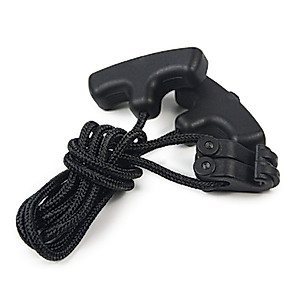 GUGULUZA Crossbow Cocking Device with Double Handle Crossbows Rope 1.6m/63 inch Cocker Aid Cocking String Tool Black