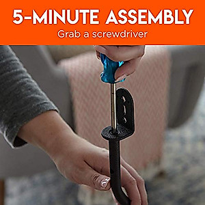 ECHOGEAR Speaker Stands Pair - Height Adjustable with Universal Compatibility - Works with Vizio, Klipsch, Bose, Sony & More - Includes Built-in Cable Management - Great for Surround Sound Setups