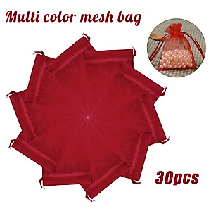 Containers for Organizing Kitchen Drawstring Decoration Jewelry Pieces Gift Christmas Bags Bags Bags Day Party Wedding Mesh 30 Candy Tools & Home Improvement Large Cereal Containers Storage
