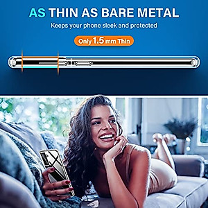 Vakoo for Samsung Galaxy S21 FE Case, 6.4-Inch, Ultra Clear Hard PC Back+Soft TPU Bumper Protective Phone Cover, Crystal Clear