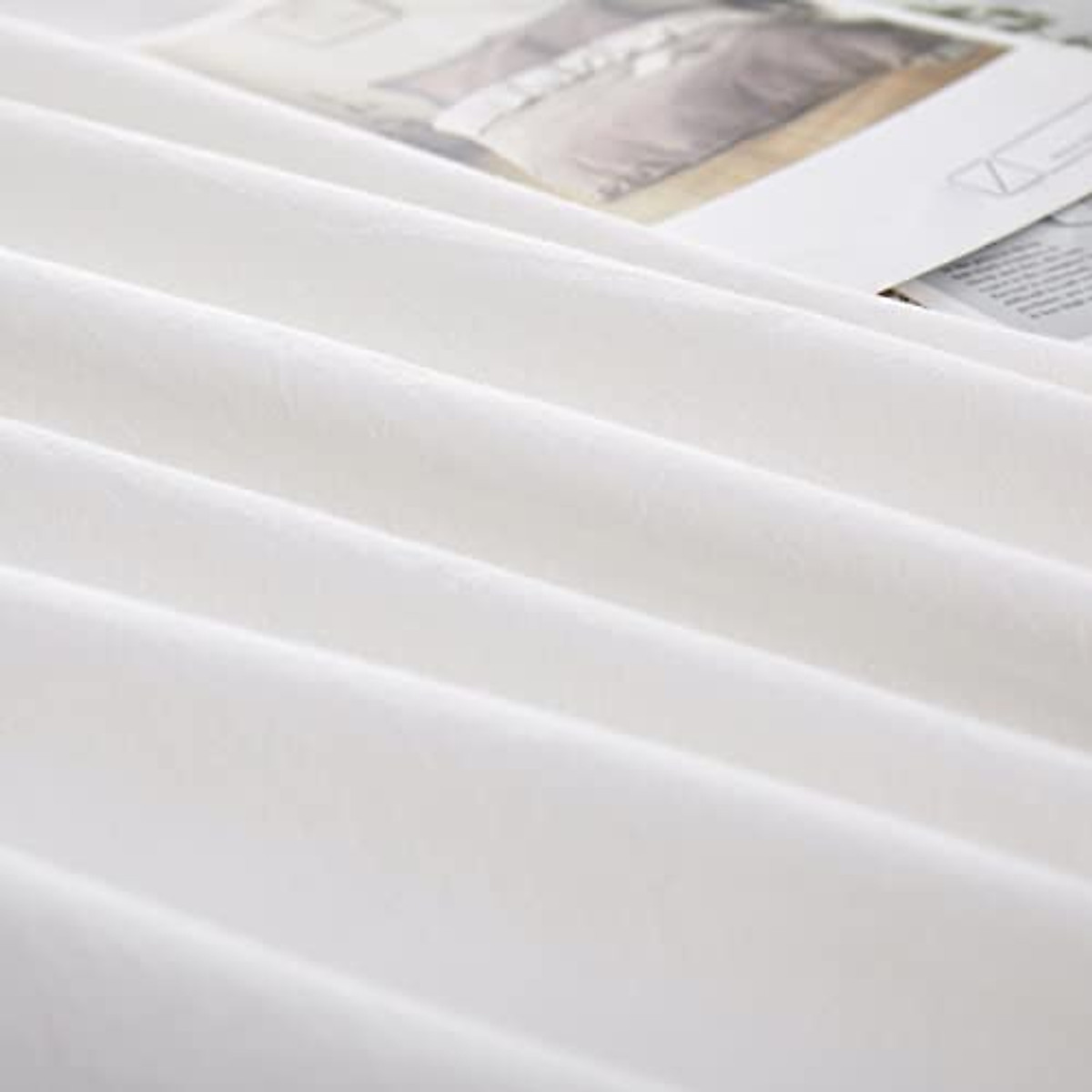 ZJZC Art White Duvet Cover Queen Size with Tassels,100% Cotton Boho Farmhouse Bedding Set 3 Pieces with Pillow Shams Super Soft and Breathable Bed Set for All Seasons (White, Queen)