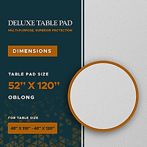 Table Armor Deluxe Table Pad Superior Protection Extra Durable Waterproof (120" x 52")