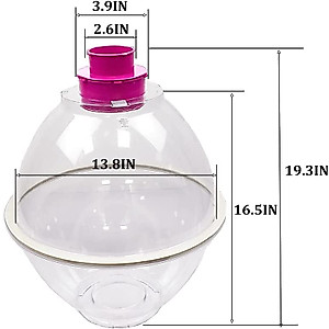 nLn Hope DIY Balloon Stuffing Machine,Expander Extractor for Balloon Rose Bouquet Wedding Christmas Birthday Party Gift Art Balloons Filling Decoration Supply,Transparent,15.2*15.2*13.1 inch(BZJ-37)