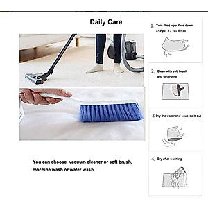 3D Printed Carpet Red Yellow Floral Pattern Machine Washable Rug,Anti Slip Backing Rugs,Modern Indoor Plush Carpet for Home Decor 8X10 Feet / 240X300 Cm