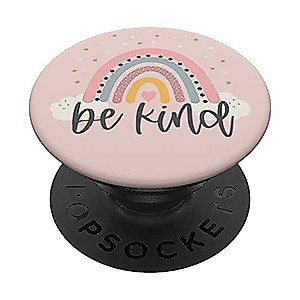 Be Kind - Cute Rainbow Positive Quotes Inspirational Saying PopSockets Swappable PopGrip