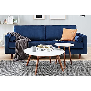 Inmod Matilde Velvet Sofa, Sapphire Blue