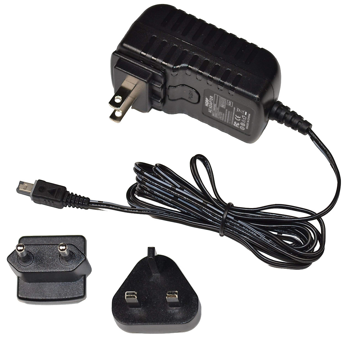 HQRP Wall AC Power Adapter Compatible with JVC GR-SXM260U GRSXM260U GR-D340U GR-D347U Camcorder - (incl. USA Plug & Euro Adapter)