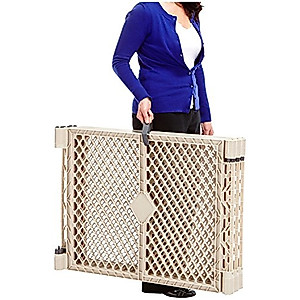 Toddleroo by North States Superyard Indoor/Outdoor 8-Panel Play Baby Yard, Made in USA: Safe play area anywhere. Freestanding. 18.5 sq. ft. enclosure or 6.5 ft. corner to corner (26" Tall, Sand)