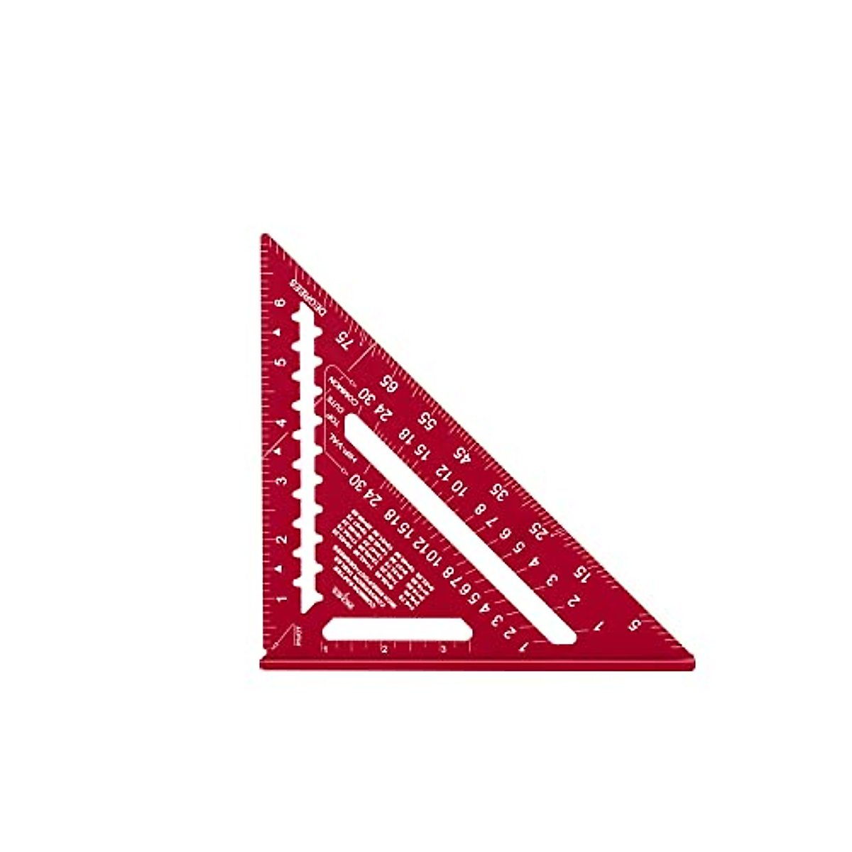 Kapro - 446 High Definition Anodized Rafter Square - Resists Wear and Corrosion - Features Conversion Table and Protractor - Lightweight & Compact Profile - 7 Inch