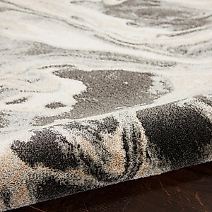 Inspire Me! Home Décor Elegance Multicolor 7'10" x Round Area -rug, Modern, Abstract, Bed Room, Living Room, Dining Room, Kitchen, Easy -cleaning, Non Shedding, (8' Round)