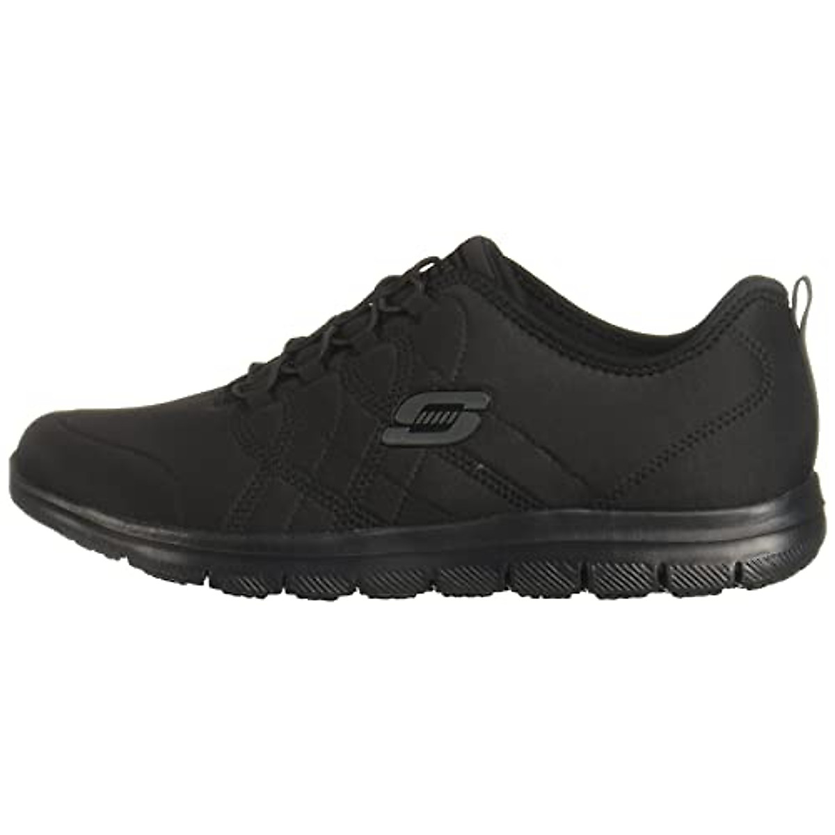 Skechers Women's Ghenter Srelt Work Shoe, Black, 8.5 M US