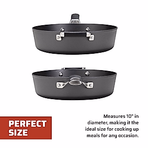 Camp Chef 10" Cast Iron Skillet, Oven Safe, No Nonstick Coating, Ideal for Camping Trips