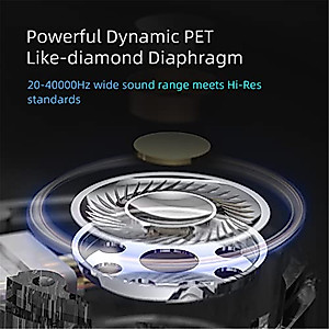 YINYOO KZ EDC Earbuds Wired in Ear Earphones Comfortable Headphones with 10mm Dynamic Driver, Detachable Cable for Android Sports (with mic, Black)