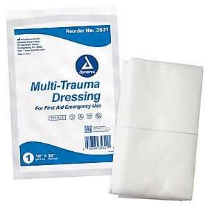 Medique 66901 Medi-First Multi-Trauma Dressing, 10-Inch X 30-Inch 1-Dressing, white