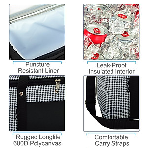 Picnic at Ascot 64 Can Capacity Semi Rigid Collapsible Leakproof Cooler- Designed & Quality Approved in the USA