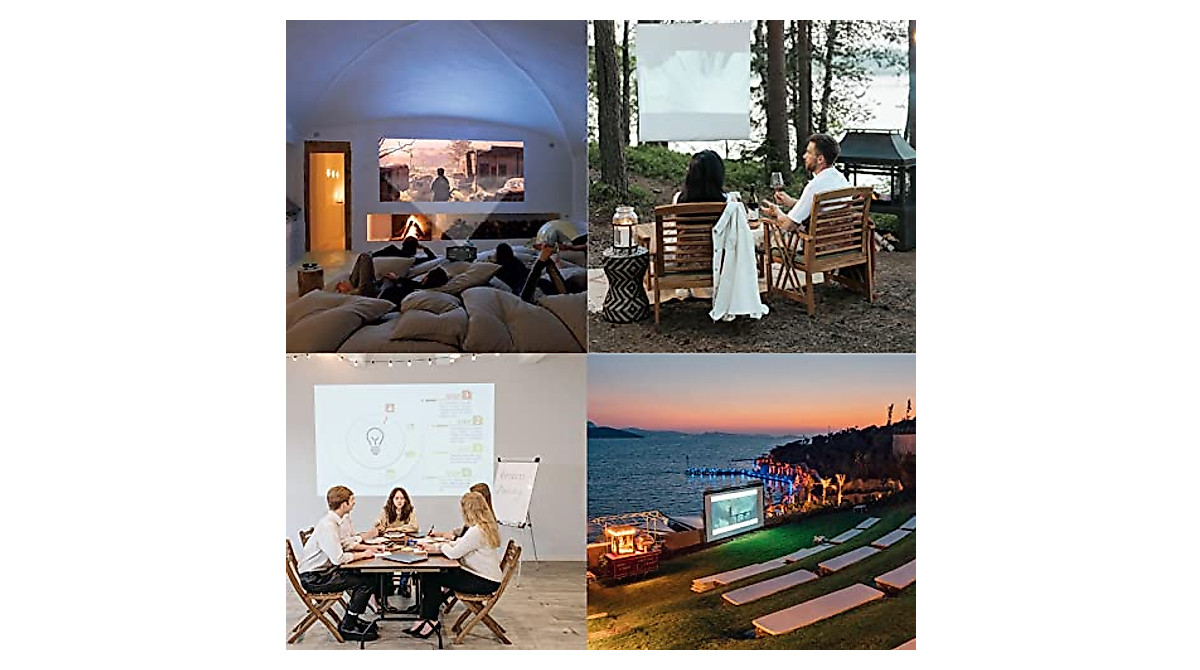 Mini Projector 7500 Lux 210" 1080P Support Portable Home & Outdoor Movie