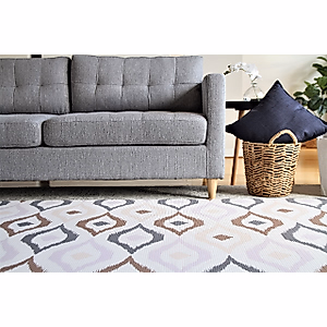 Cushmat Stylish Reversible Foam Play Mat (Large, Luxe Lite - Royal Blue Star) - Soft, Waterproof, Durable Play mat for Infants, Babies, Toddler, Kids & Grownup - 6.5ft x 4.5ft