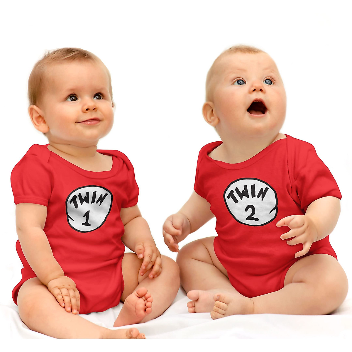 Nursery Decals and More Gender Neutral Baby Bodysuits, Includes 2 Bodysuits, 0-3 Month Twin 1 Twin 2