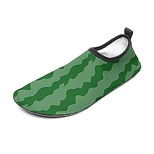 Green Watermelon Water Shoes for Women Men Quick-Dry Aqua Socks Swim Beach Barefoot Yoga Surf Pool Camping