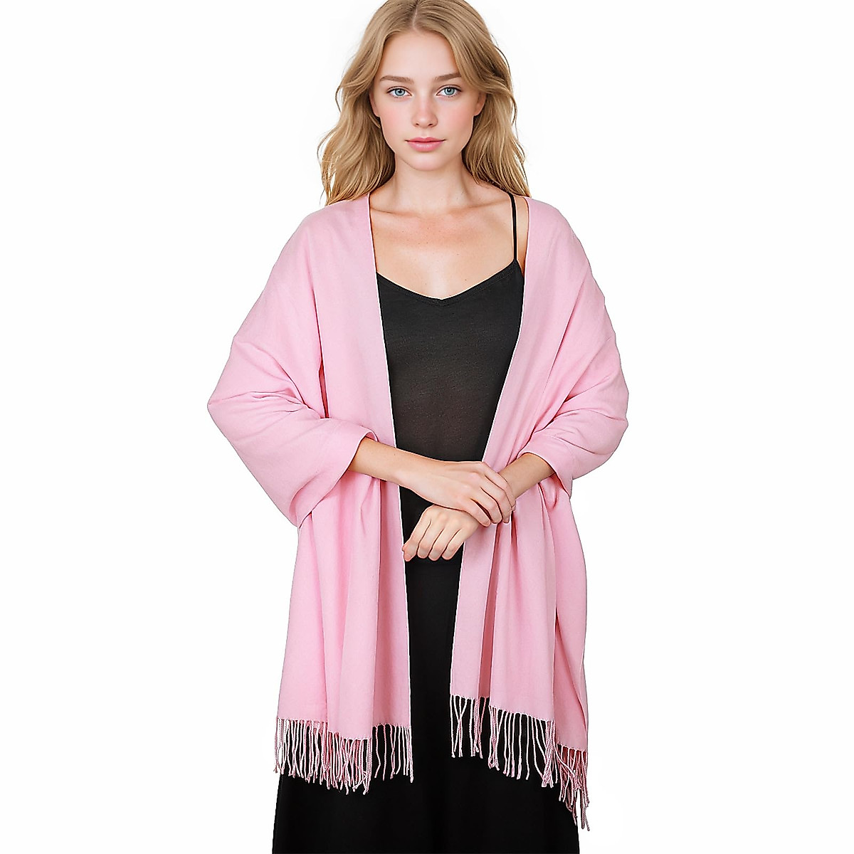 SWAT PANY Winter Scarfs for Women Pink Pashmina Shawls and Wraps for Women Wedding Shawl Wraps for Evening Dresses