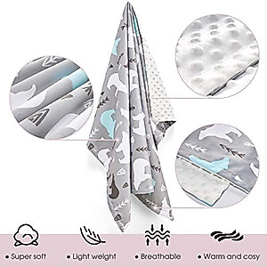 Baby Blanket for Boys Girls Baby Blankets Newborn,Super Soft Comfy,Patterned Minky with Double Layer,Dotted Backing, 30 x 40 Inch,Bears