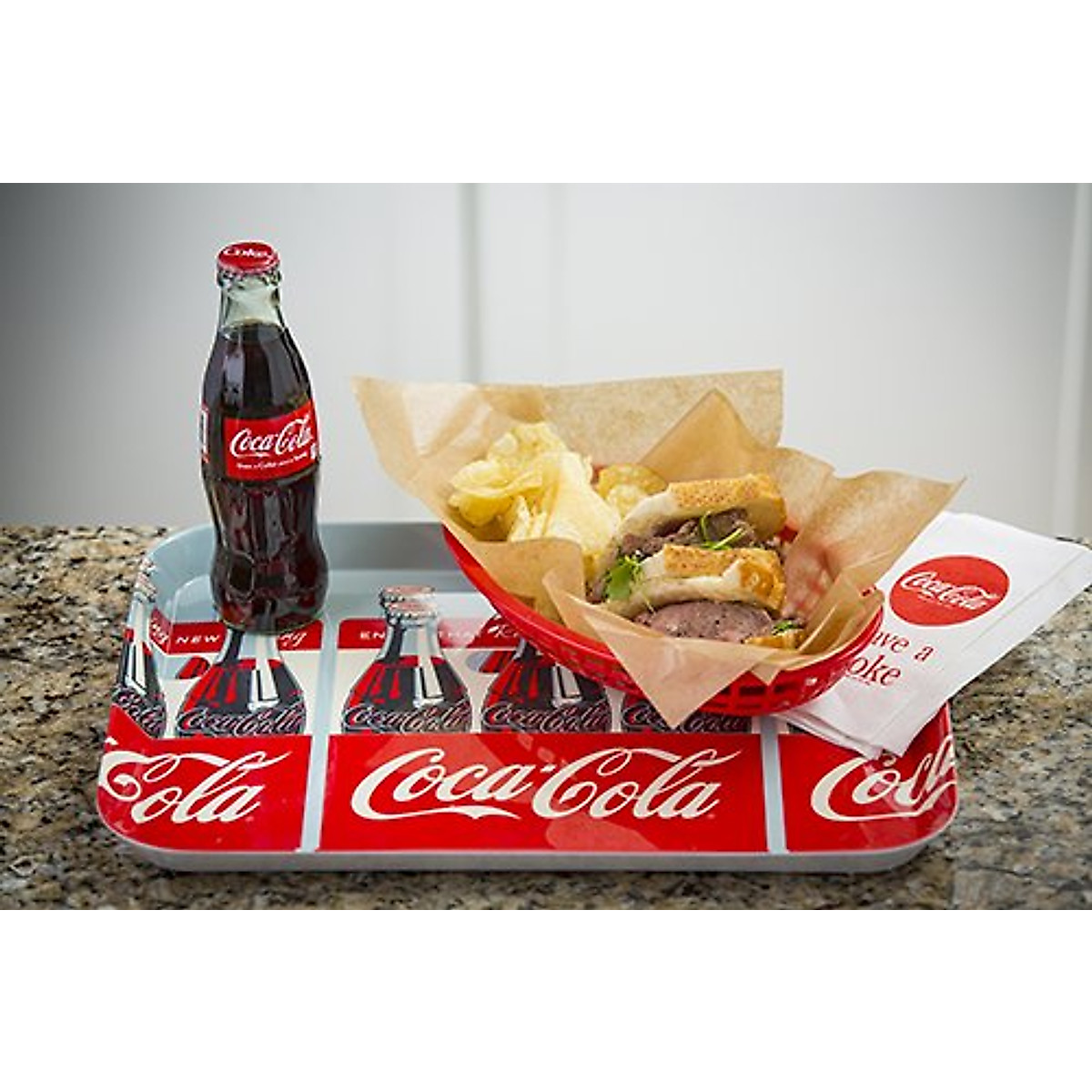 Tablecraft CC389 Coca-Cola Graphic Serving Tray , 15" by 11", Multicolor