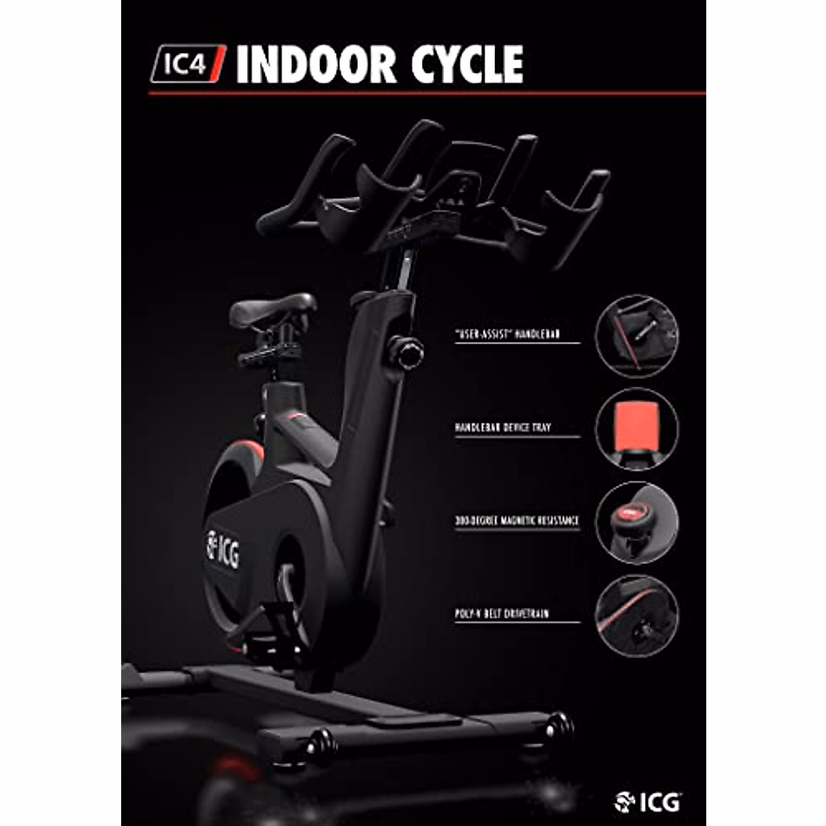 Life Fitness ICG Group Indoor Exercise Bike IC4 (IC-IC4B1)