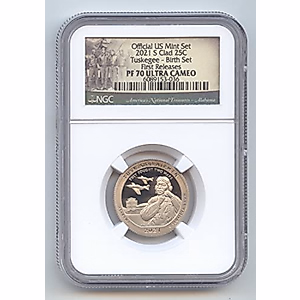 2021 S Clad Proof Washington Tuskegee Alabama Quarter PF-70 NGC Ultra Cameo