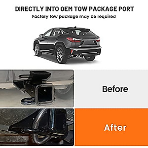 MECMO 56083 4-Way Flat Trailer Wiring Harness for 2010-2022 Lexus RX350 / 2018-2022 Lexus RX 350L / 2010-2018 Lexus RX 450h & 2018 RX 450hl, Vehicle-Side 4-Pole Trailer Light Connector Tow Hitch Wire