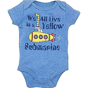Lyrics by Lennon and McCartney Newborn Baby Boys 5 Pack Short Sleeve Bodysuits Multi 3-6 Months