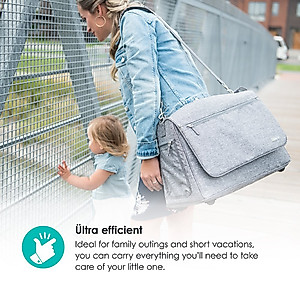 bblüv - Ültra - Large Capacity Diaper Bag, Multi-Function, Mommy Travel bag, Changing Pad included - Diaper Bag with Changing Station – Free hand on the stroller, Tote or Crossbody Holding