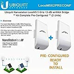 Ubiquiti LocoM5 X 2 Units Bridge Kit Complete Pre-Configured Nanostation Loco M5